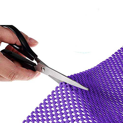 Shelf Liner Drawer Liner Non-Slip Mat Shelves Liners 12" X6.5’ Grid Pattern PVC Non-Adhesive Grip Liner Anti-Slip Mat for Kitchen Cabinets Wire Shelving Pantry Dresser Refrigerator (Purple)