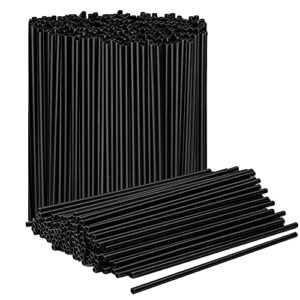 plastic coffee & cocktail stirrers, 2000 plastic coffee straws, 5.5-inch coffee and drink stir sticks, cocktail swizzle sticks, disposable stir sticks, drinking straws for coffee & cocktails (black)