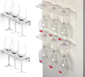 wine glass holder under cabinet goblet wine glass holder kitchen cabinet storage rack cup hook tableware storage rack suitable for bar kitchen (2 set)