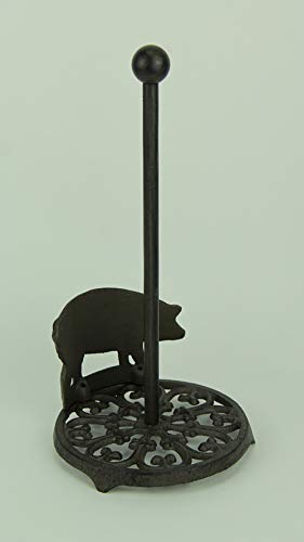 Cast Iron Standing Pig Paper Towel Holder