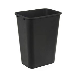 amazoncommercial 10 gallon commercial office wastebasket, black, 1-pack