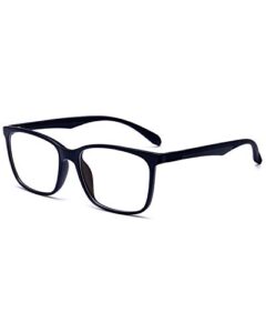 anrri blue light blocking glasses, anti eyestrain lens lightweight frame eyeglasses, black, men/women