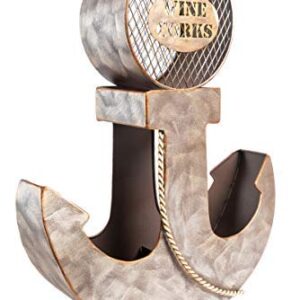 Anchor Shaped Wine Rack with Wine Cork Holder