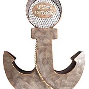 Anchor Shaped Wine Rack with Wine Cork Holder