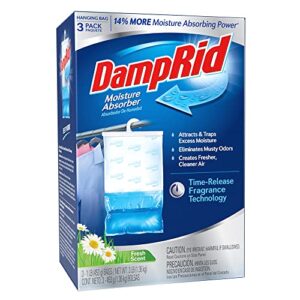 DampRid Fresh Scent Hanging Moisture Absorber, 16 oz., 3 Pack - Eliminates Musty Odors for Fresher, Cleaner Air, Ideal Moisture Absorbers for Closet, 14% More Moisture Absorbing Power*