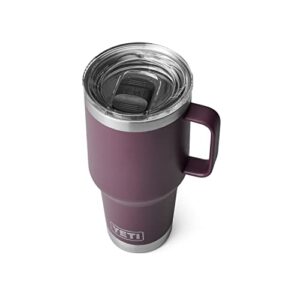 yeti rambler 30 oz travel mug, stainless steel, vacuum insulated with stronghold lid, nordic purple