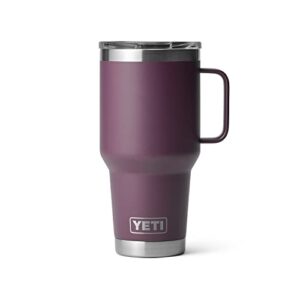 YETI Rambler 30 oz Travel Mug, Stainless Steel, Vacuum Insulated with Stronghold Lid, Nordic Purple