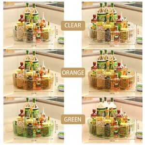 Lazy Susan Turntable for Cabinet - Lazy Susan Organizer for Cupboard, Countertop, Bathroom, 8.5-Inch and 11-Inch, 2-Pack, Clear