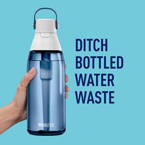 Brita Insulated Filtered Water Bottle with Straw, Reusable, BPA Free Plastic, Night Sky, 36 Ounce