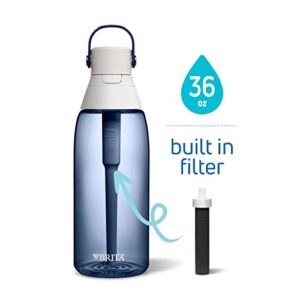 Brita Insulated Filtered Water Bottle with Straw, Reusable, BPA Free Plastic, Night Sky, 36 Ounce