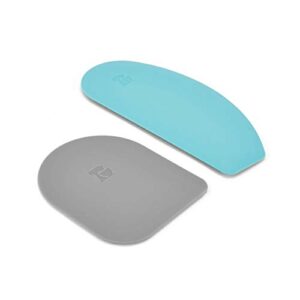 kitchenaid gourmet bowl scraper, set of 2, aqua sky/sorm grey