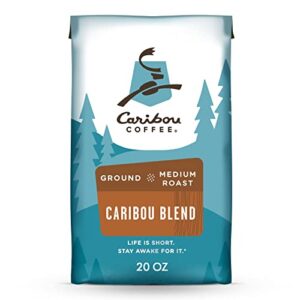 caribou coffee, medium roast ground coffee – caribou blend 20 ounce bag