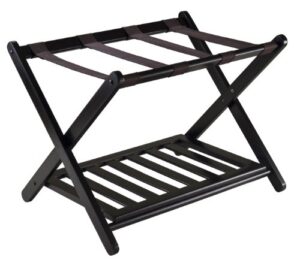 winsome 92436 luggage rack with shelf