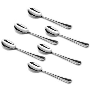 demitasse espresso spoons, mini coffee spoon, 4.7 inches stainless steel small spoons for dessert, set of 6