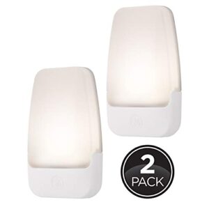 GE LED Night Light, Plug-in, Dusk to Dawn Sensor, Warm White, UL-Certified, Energy Efficient, Ideal Nightlight for Bedroom, Bathroom, Nursery, Hallway, Kitchen, 30966, 2 Pack