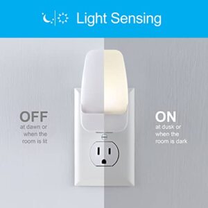 GE LED Night Light, Plug-in, Dusk to Dawn Sensor, Warm White, UL-Certified, Energy Efficient, Ideal Nightlight for Bedroom, Bathroom, Nursery, Hallway, Kitchen, 30966, 2 Pack