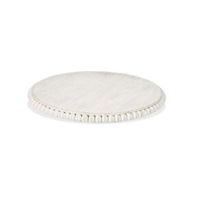 white beaded lazy susan