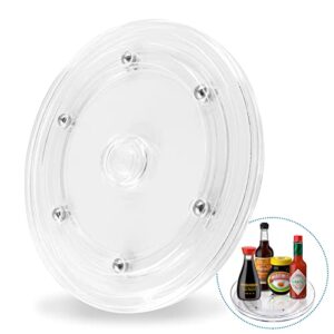 Bivethoi 6 Inch Turntable Mini Turntable Organizer, Clear Rotating Tray Small Revolving Base, Acrylic Ball Bearing Turntable Plate for Kitchen Table Spice Rack, TV Laptop Computer Monitor