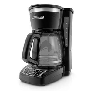 black+decker cm1160b 12-cup programmable coffee maker, black/stainless steel