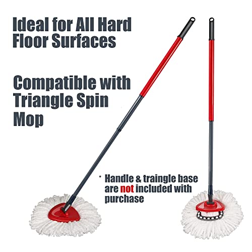 Mop Replace Head [ 3 Pack ] Mop Refills Compatible with O Cedar EasyWring Spin Mop - Microfiber, Deep Cleaning, Machine Washable and Easy-to-Replace