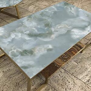 EBuyers Marble Paper for Kitchen, countertop Cover, Cabinet Paper, Shelf Liner Furniture Cover Made of PVC Easy to Remove Without Leaving Mark (11.8"x196", Sky Blue)