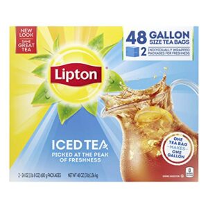 lipton gallon-sized iced tea bags, great for party, 48 tea bags