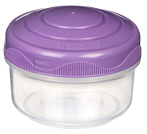 Sistema To Go Collection Mini Bites Small Food Storage Containers, 4.39 oz./130 mL, Pink/Green/Blue, 3 Count