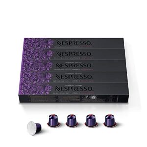 nespresso capsules originalline, arpeggio decaffeinato, dark roast coffee, 50 count coffee pods, brews 1.35 ounce (originalline only)