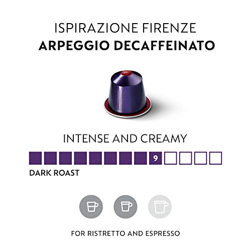 Nespresso Capsules OriginalLine, Arpeggio Decaffeinato, Dark Roast Coffee, 50 Count Coffee Pods, Brews 1.35 Ounce (ORIGINALLINE ONLY)