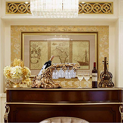 PIBM Stylish Simplicity Wine Racks Free Standing Grape Tree,Multifunctional Resin,Retro Home Furnishing Cup Frame Wine Bottle Holder,Home Decorations (50.5X18X23Cm)