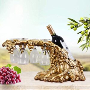 PIBM Stylish Simplicity Wine Racks Free Standing Grape Tree,Multifunctional Resin,Retro Home Furnishing Cup Frame Wine Bottle Holder,Home Decorations (50.5X18X23Cm)