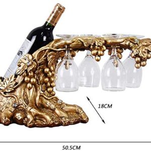 PIBM Stylish Simplicity Wine Racks Free Standing Grape Tree,Multifunctional Resin,Retro Home Furnishing Cup Frame Wine Bottle Holder,Home Decorations (50.5X18X23Cm)