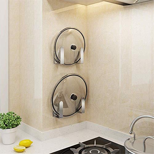 DRNKS Pan Pot Cover Lid Rack Stand,Holds X Lids Spoon Pot Lid Holder Shelf Cover Dispenser Pan Pot Lid Racks Rest Spoon Storage Rack Cooking Kitchen Storage Rack Spoon Rest Pot Cover Stand Rack Shelf