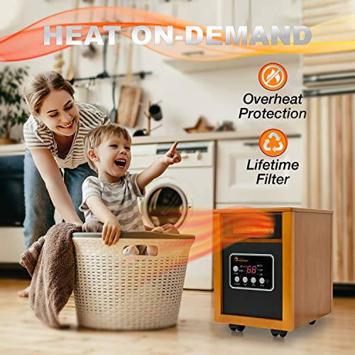 Dr Infrared Heater Portable Space Heater, 1500-Watt