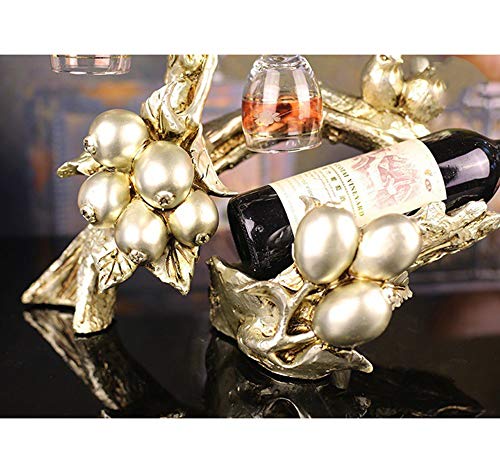 PIBM Stylish Simplicity Creative Business Gifts Resin Crafts European-Style Home Decoration Ornaments Blueberry Twigs Wine Rack Wholesale (40 * 25 * 35Cm) Beautiful and Elegant