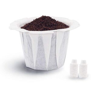 disposable coffee filters, 100 counts coffee filter paper for keurig brewers single serve 1.0 and 2.0, compatible with reusable k cup filter, white