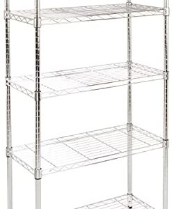 Amazon Basics 5-Shelf Adjustable, Heavy Duty Storage Shelving Unit (350 lbs loading capacity per shelf), Steel Organizer Wire Rack, Chrome (36L x 14W x 72H)