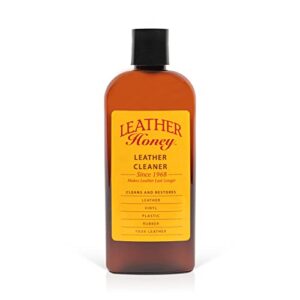 leather honey leather cleaner the best leather cleaner for vinyl and leather apparel, furniture, auto interior, shoes and accessories. does not require dilution. ready to use, 8 ounce bottle!