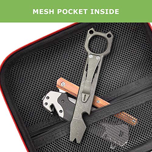 2 Pcs Knife Case for Pocket Knives, Displaying Storage Box and Carrying Organizer for Survival, Tactical, Outdoor, EDC Mini Knife