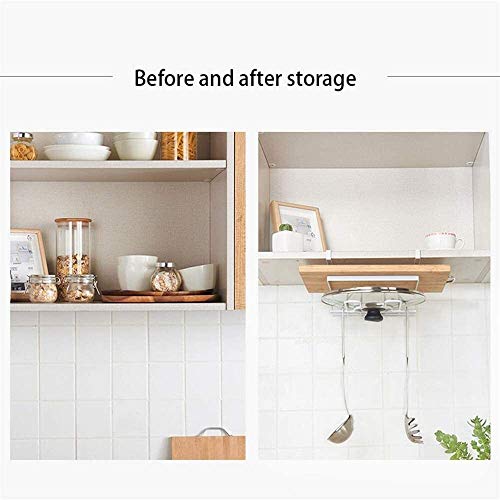 DRNKS Pot Cover Rack Spoon Rack Shelf Storage Box Storage Rack Bracket Spoon Rack Kitchen Tools Suitable for Kitchen