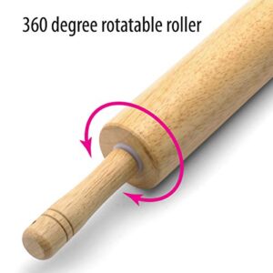 Farberware Classic Wood Rolling Pin, 17.75-Inch, Natural