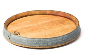 mgp wine barrel head lazy susan