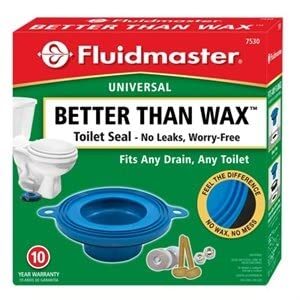 fluidmaster 7530p8 universal better than wax toilet seal, wax-free toilet bowl gasket fits any drain