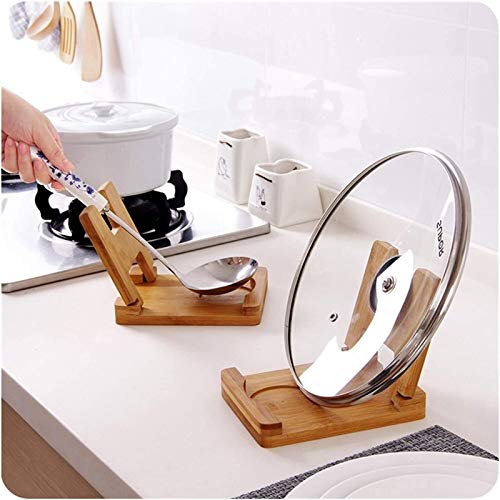 DRNKS Pot Lids Holder Storage Rack Pan Cover Lid Spoon Rest Stand Spoon Holder Shelf Kitchen Accessories Suitable for Kitchen