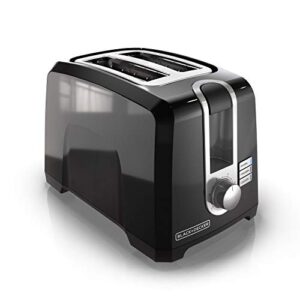 black+decker 2-slice extra-wide slot toaster, square, black, t2569b