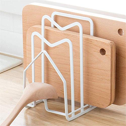 DRNKS Kitchen Pot Lid Rack Storage Rack Simple Space Saving Pot Lid Spoon Rack Kitchen Cookware Pan Pot Lid Organizer Rack-Pot Lid Cutting Board Rack Pot Lid Shelf Suitable for Kitchen