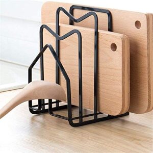 DRNKS Kitchen Pot Lid Rack Storage Rack Simple Space Saving Pot Lid Spoon Rack Kitchen Cookware Pan Pot Lid Organizer Rack-Pot Lid Cutting Board Rack Pot Lid Shelf Suitable for Kitchen