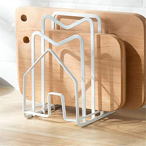 DRNKS Kitchen Pot Lid Rack Storage Rack Simple Space Saving Pot Lid Spoon Rack Kitchen Cookware Pan Pot Lid Organizer Rack-Pot Lid Cutting Board Rack Pot Lid Shelf Suitable for Kitchen