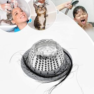 LEKEYE Drain Hair Catcher/Bathtub Drain Cover/Drain Protector for Pop-Up & Regular Drains(Patented Product)