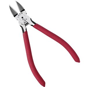 igan-p6 wire flush cutters, 6-inch ultra sharp & powerful side cutter clippers with longer flush cutting edge, ideal wire snips for crafting, floral, electrical & any clean cut needs